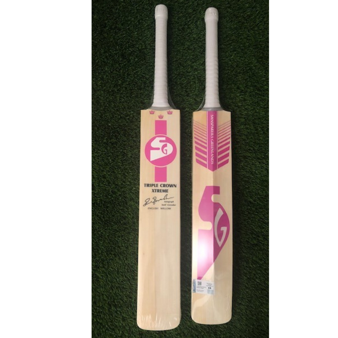 SG Triple Crown Icon (Special Edition) Pink English Willow Cricket Bat ...